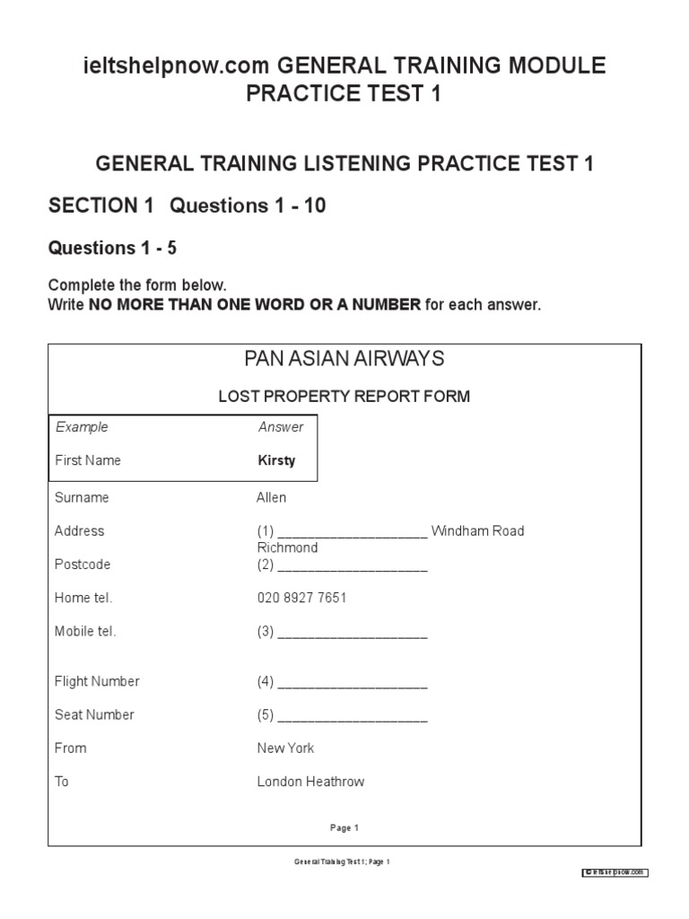 General Training Reading Test | PDF | Survey Methodology | Snake
