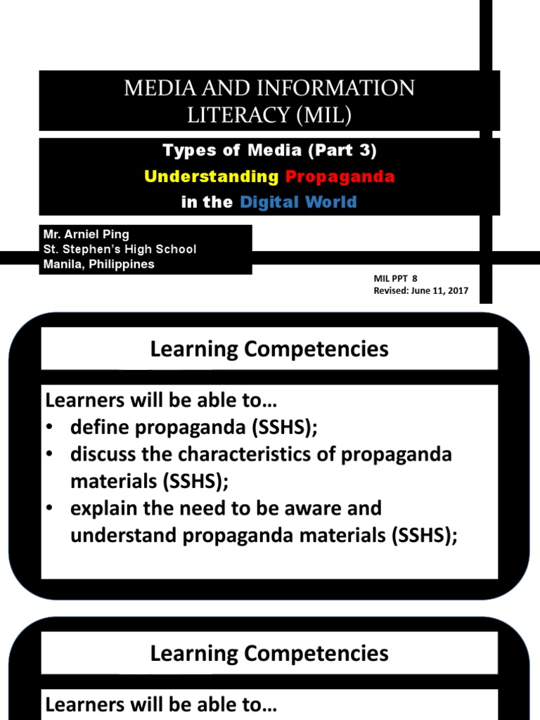 Media and Information Literacy (Mil) : Types of Media (Part 3) in The ...