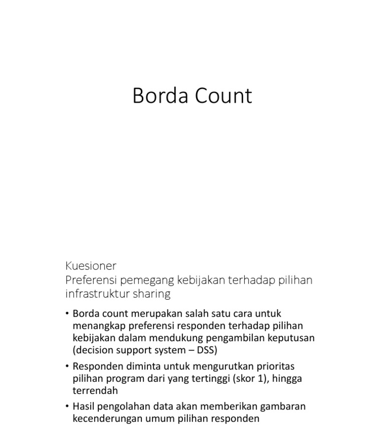 Borda Count | PDF