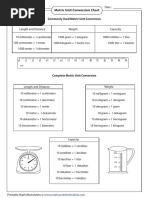 Unit Conversions Cheat Sheet | PDF