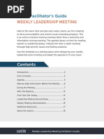 LENCIONI Weekly Tactical Meeting Template | PDF | Human Communication ...