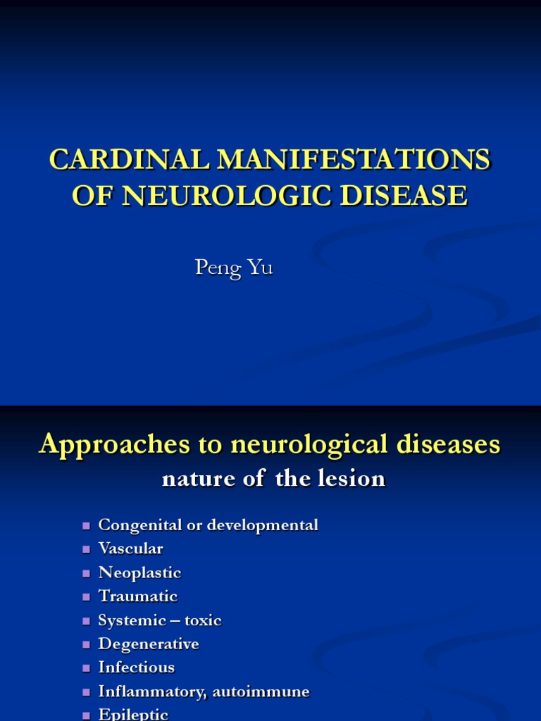 Cardinal Manifestations of Neurologic Disease | PDF | Vertigo | Headache