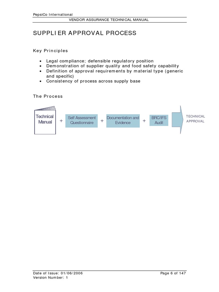Supplier Approval - Pepsico | PDF