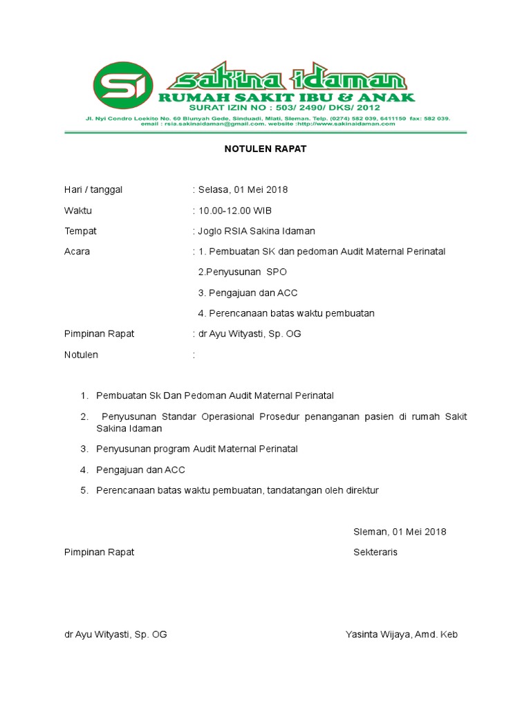 Notulen Spo Amp | PDF