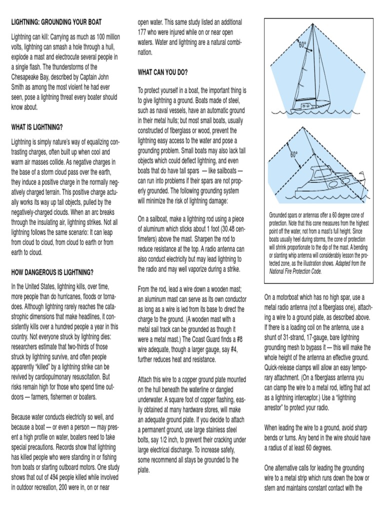 Lightning Protection For Ship PDF | PDF | Lightning | Electricity