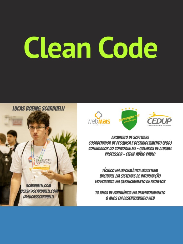 Clean Code | PDF | Aprendizado | Informática