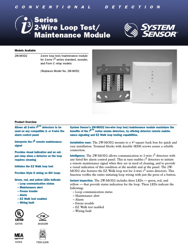 Series 2-Wire Loop Test/ Maintenance Module | PDF | Light Emitting ...