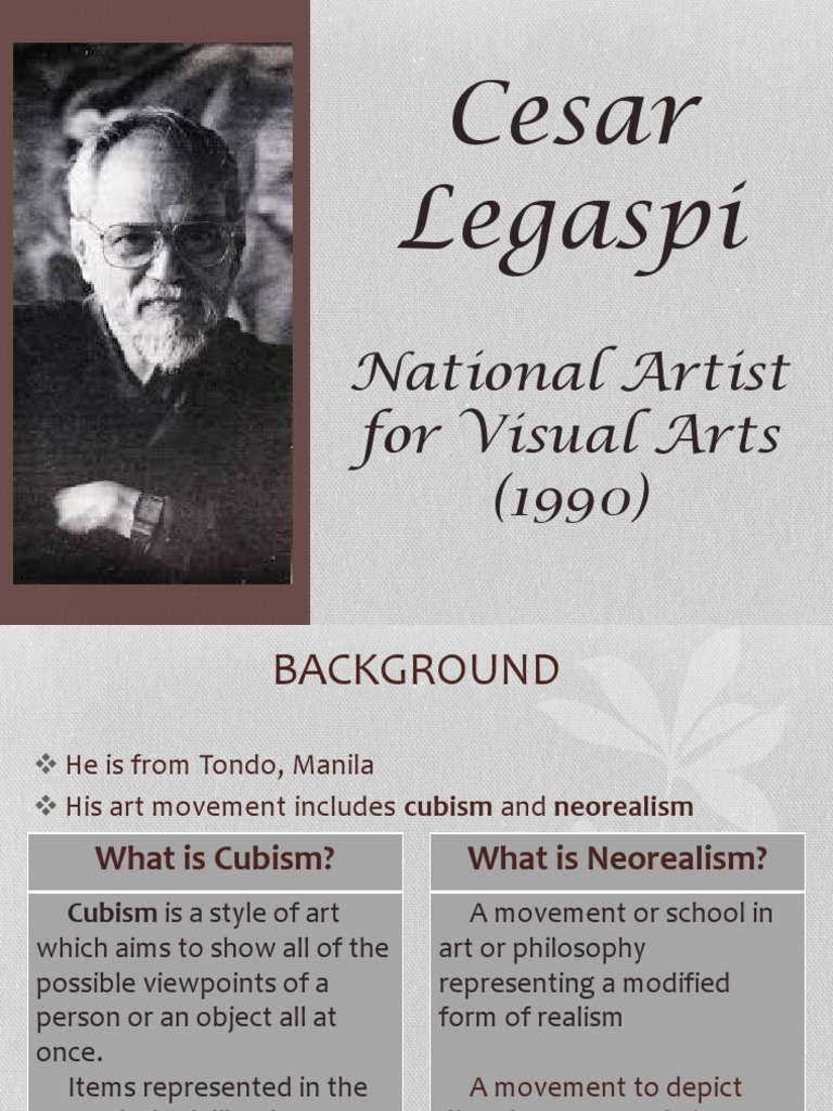 Cesar Legaspi: National Artist For Visual Arts (1990) | PDF ...