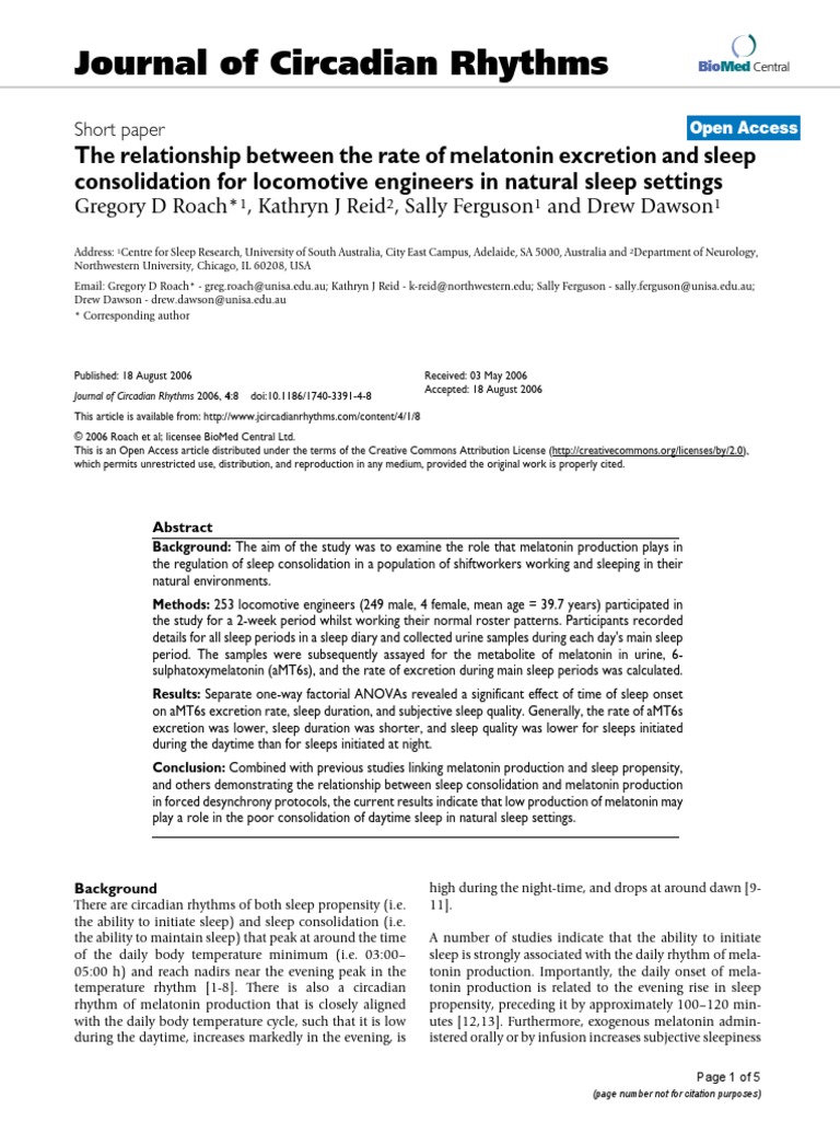 Circsadian - Rhy - 1740 3391 4 8 PDF | PDF | Circadian Rhythm | Sleep