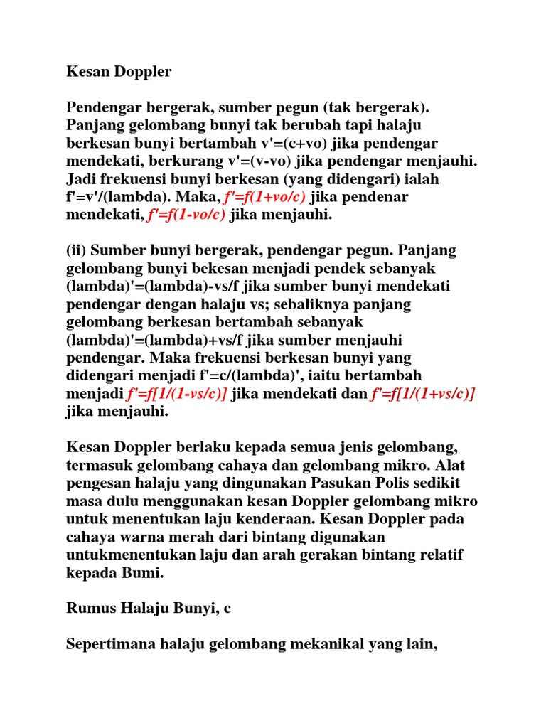 Kesan Doppler | PDF