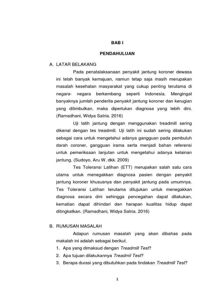 Hasil dan Prosedur Treadmill Test Jantung | PDF | Pengembangan Diri ...