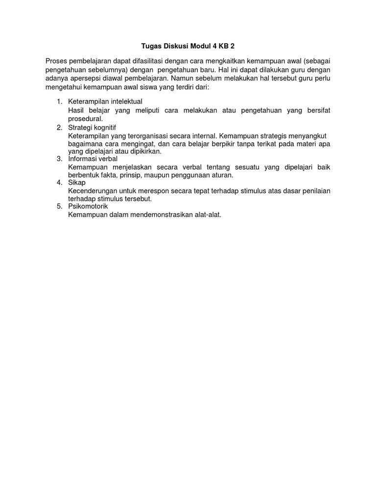 Tugas Diskusi Modul 4 KB 2 | PDF