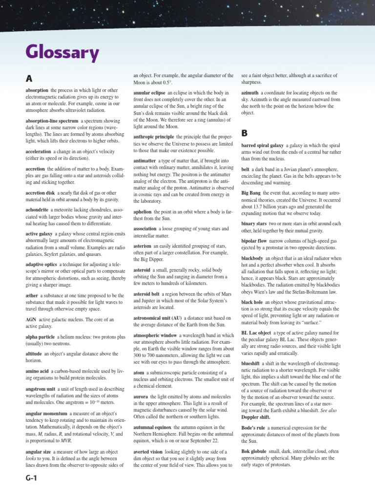astronomy glossary | Sun | Stars