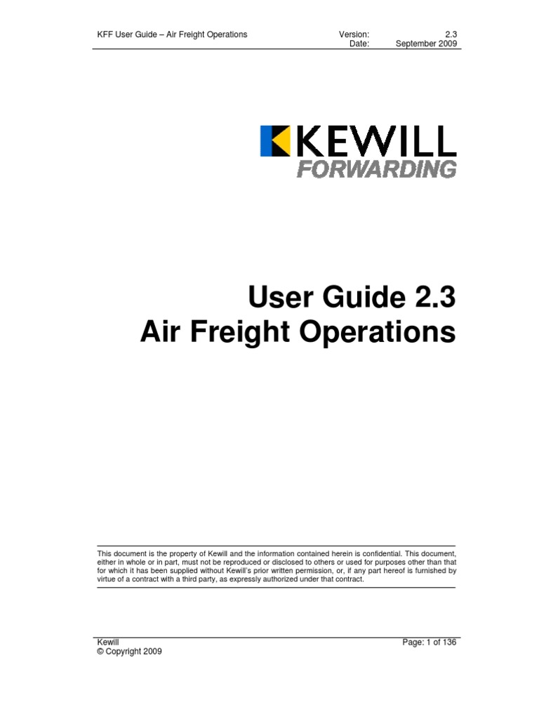 User Guide - Air Freight Operations | PDF | Cargo | Service Industries