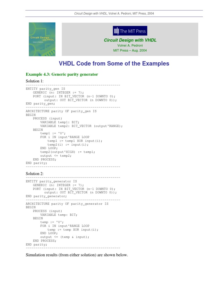Vhdl Programs Pdf Vhdl Software Engineering 