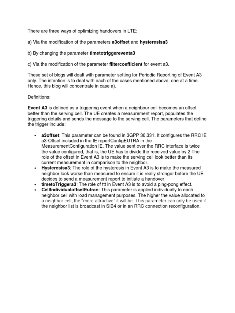 LTE Parameter Related | PDF | Duplex (Telecommunications) | Lte (Telecommunication)
