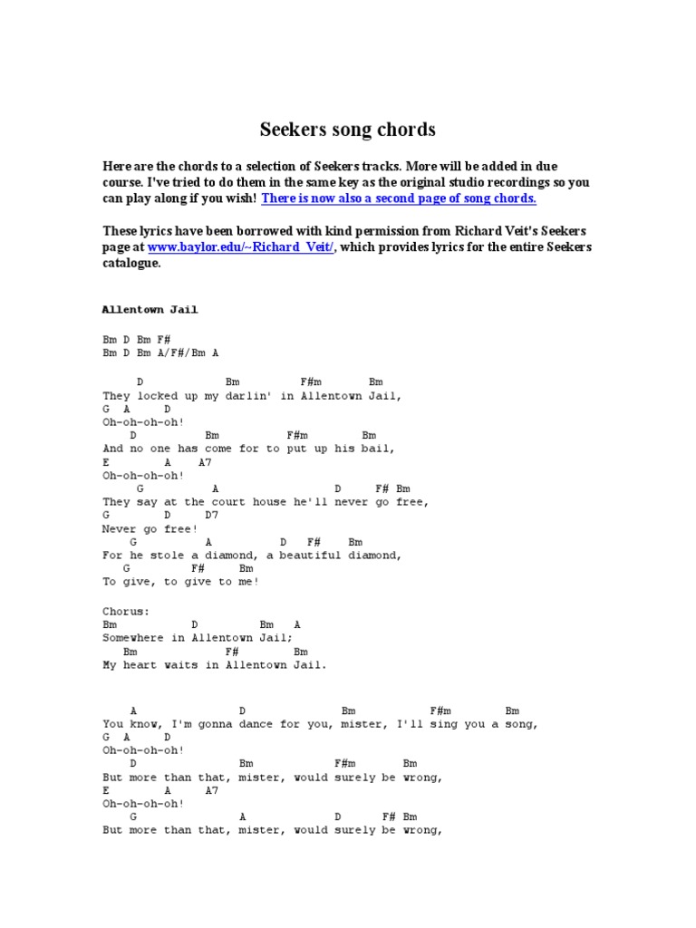 Seekers Song Chords | PDF | Nature