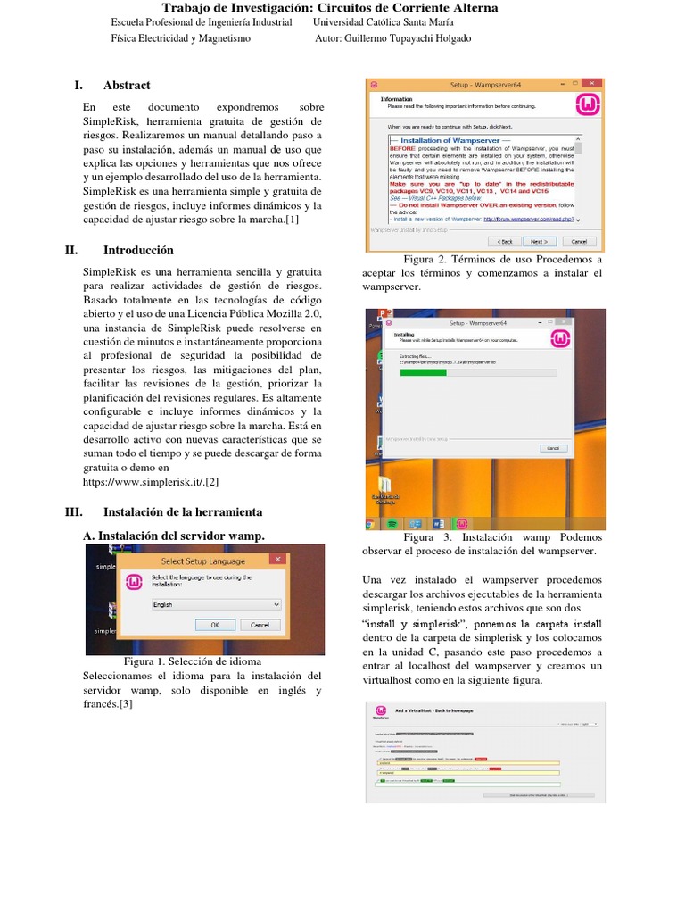 Guía de Instalación y Uso de SimpleRisk | PDF | Contraseña | Herramientas