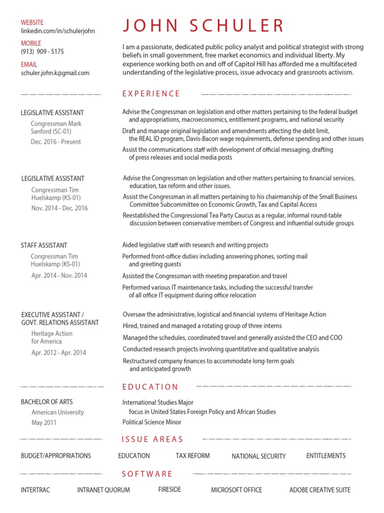 John Schuler's Resume | Download Free PDF | United States Congress ...