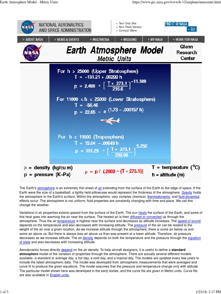 Earth Atmosphere Model Explained | PDF | Troposphere | Atmosphere Of Earth