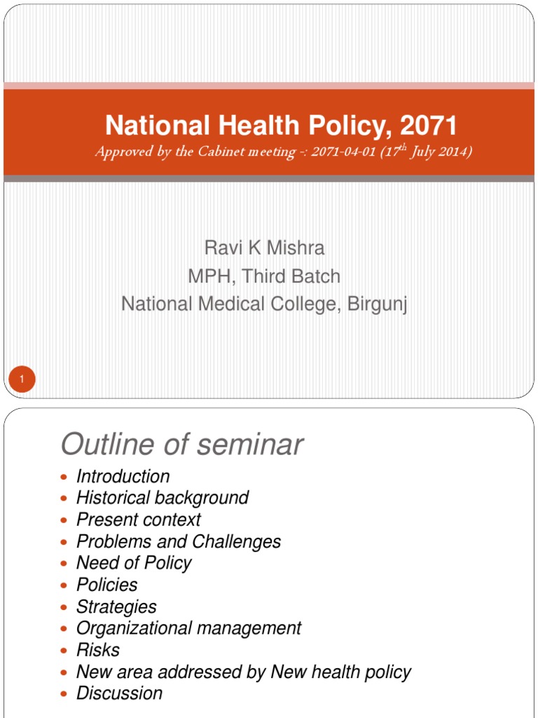 National Health Policy | PDF | Health Policy | Health Care