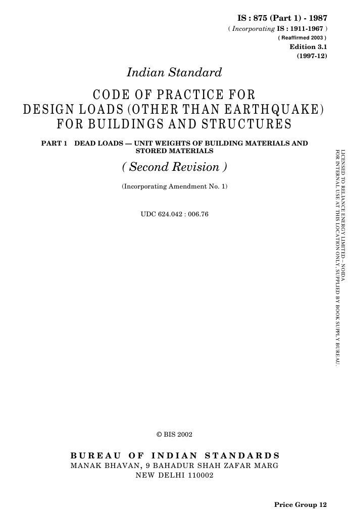 875 - 1 Design Load | PDF