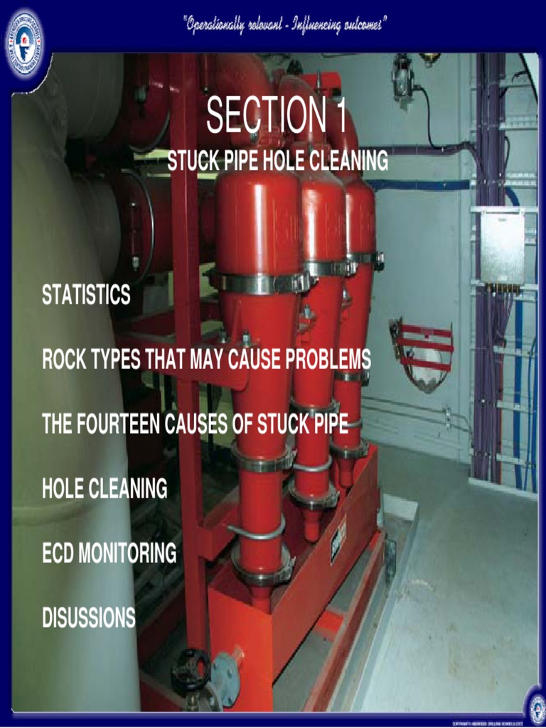 1 Stuck Pipe Hole Cleaning Section Pdf Filtration Rock Geology