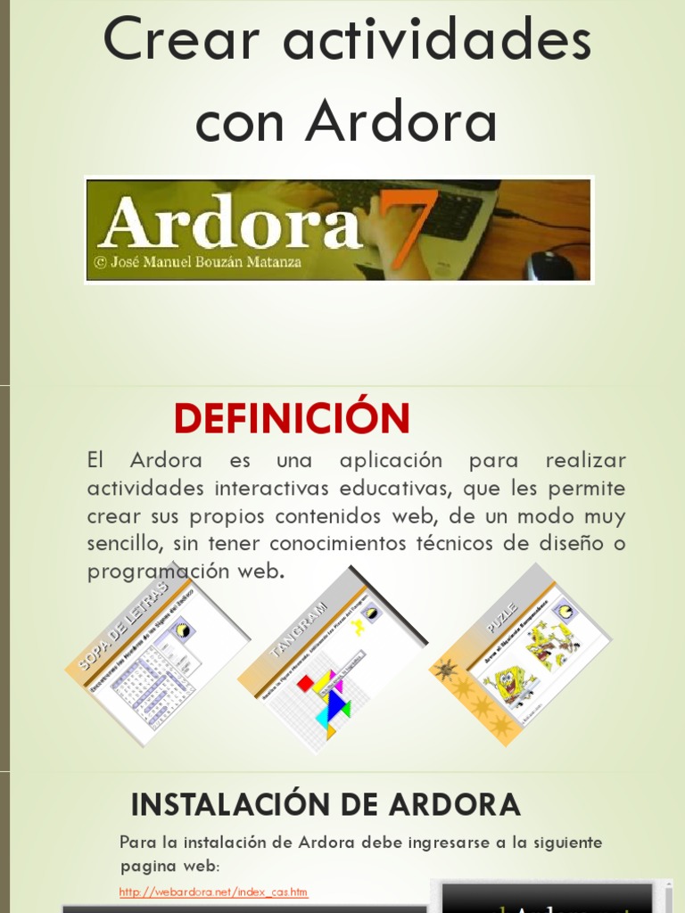 Crear Actividades Con Ardora | PDF | Archivo de computadora | Point and Click