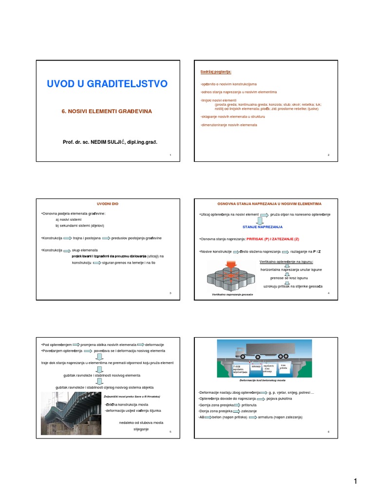 6-Nosivi Elementi Gradjevina | PDF