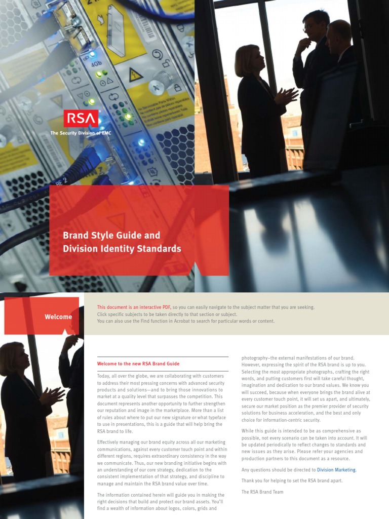 RSA Brand Guide | PDF | Brand | Mergers And Acquisitions