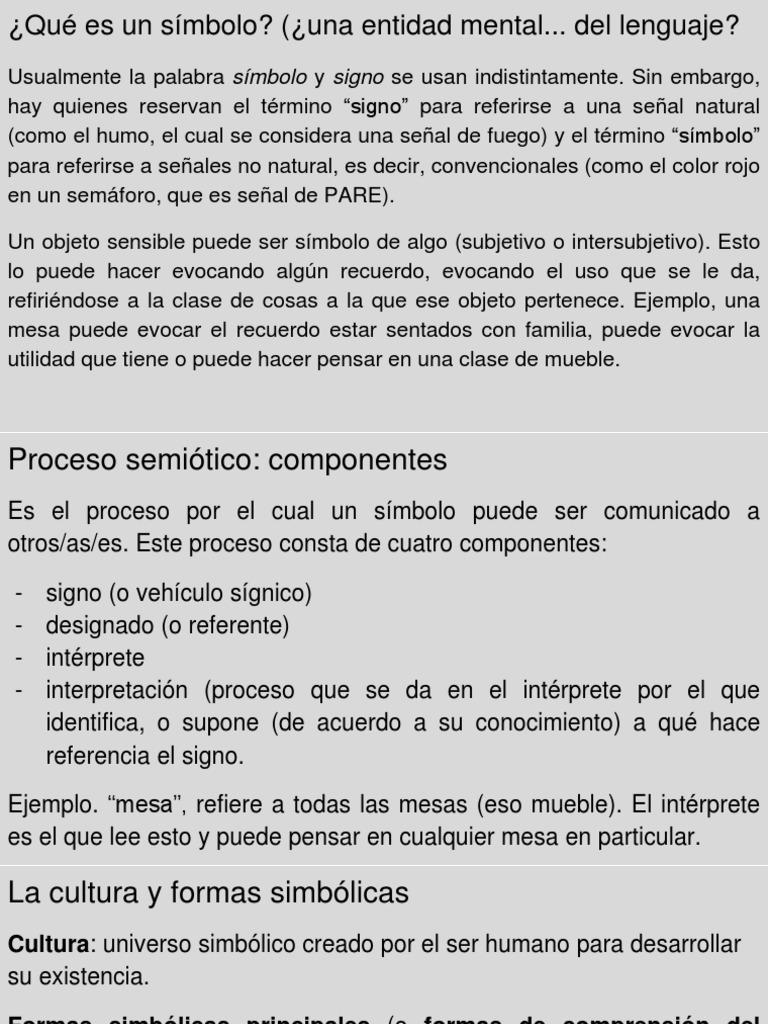 La Cultura Como Universo Simbólico | PDF | Los símbolos | Homo Sapiens
