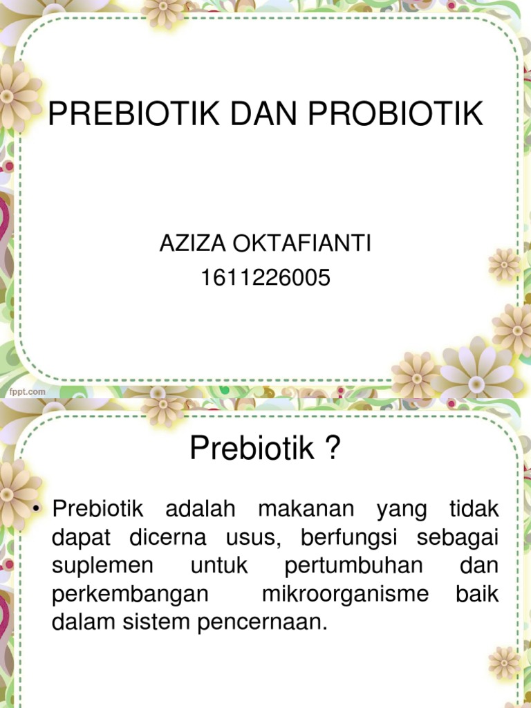 Prebiotik Dan Probiotik | PDF | Memasak, Makanan, & Anggur | Kesehatan ...