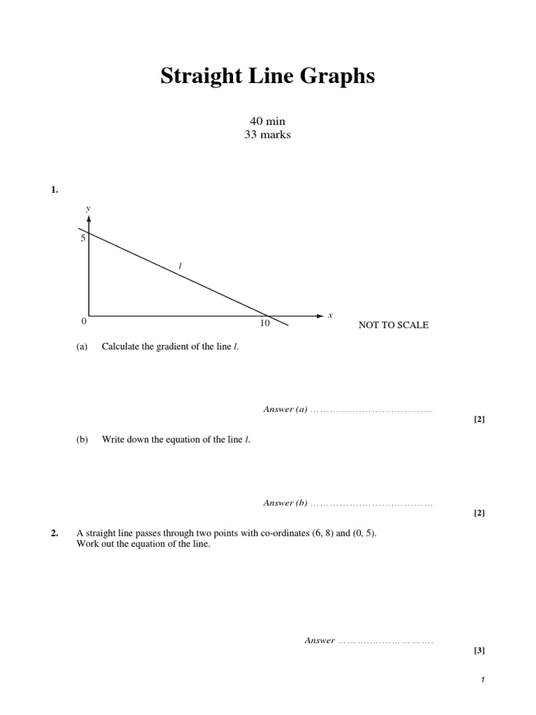 Straight Line Graphs | PDF | Line (Geometry) | Coordinate System