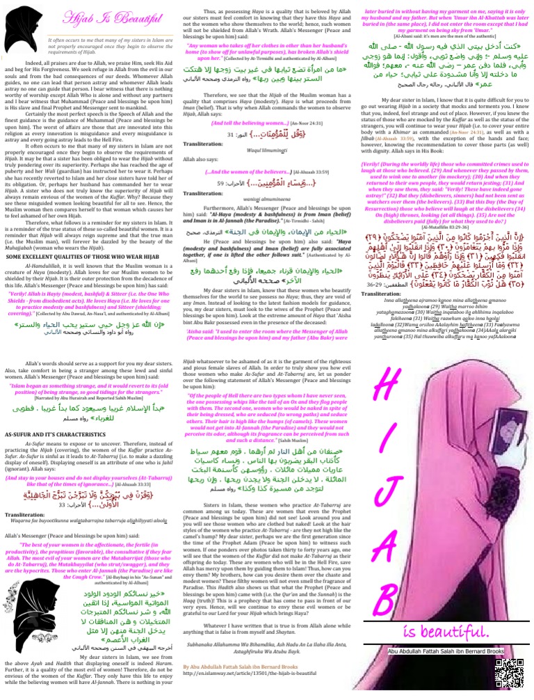 The Superiority of Hijab: Encouraging Muslim Women to Observe the ...