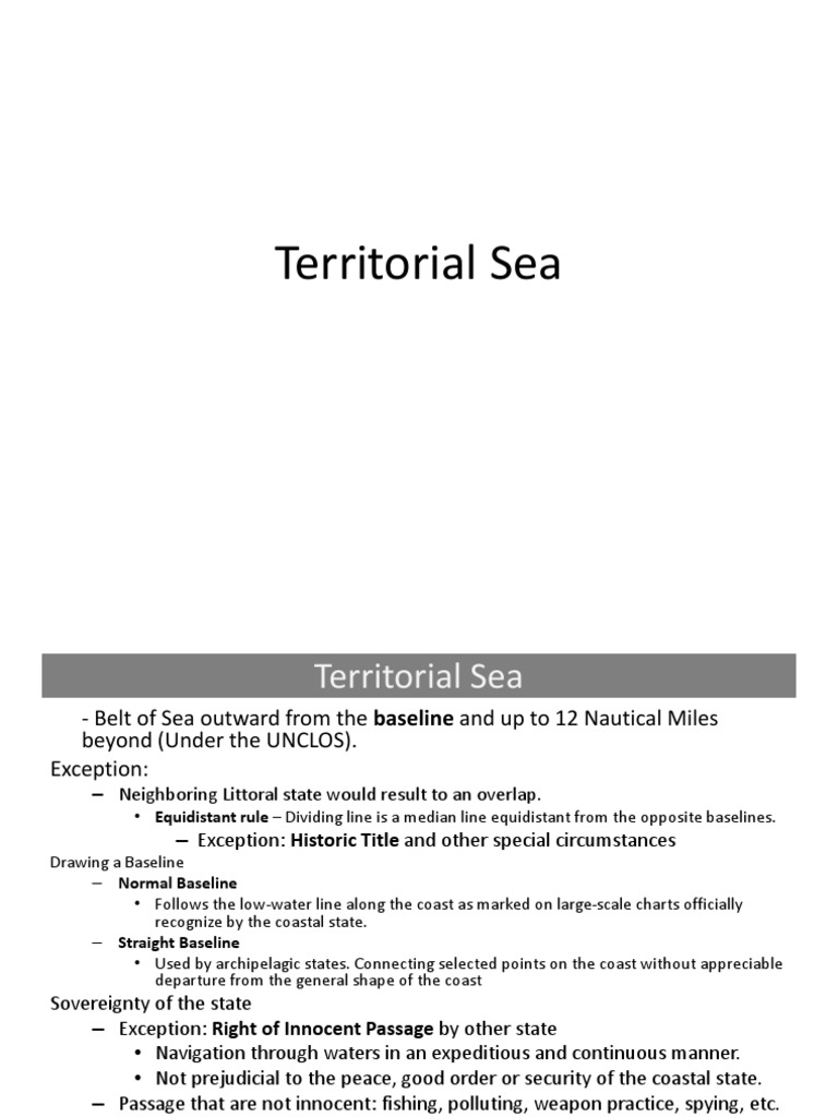 Understanding Territorial Sea Regulations | PDF | Territorial Waters ...