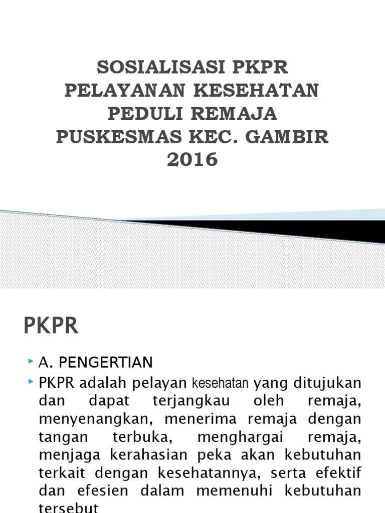 PKPR Power Point | PDF | Pengembangan Diri
