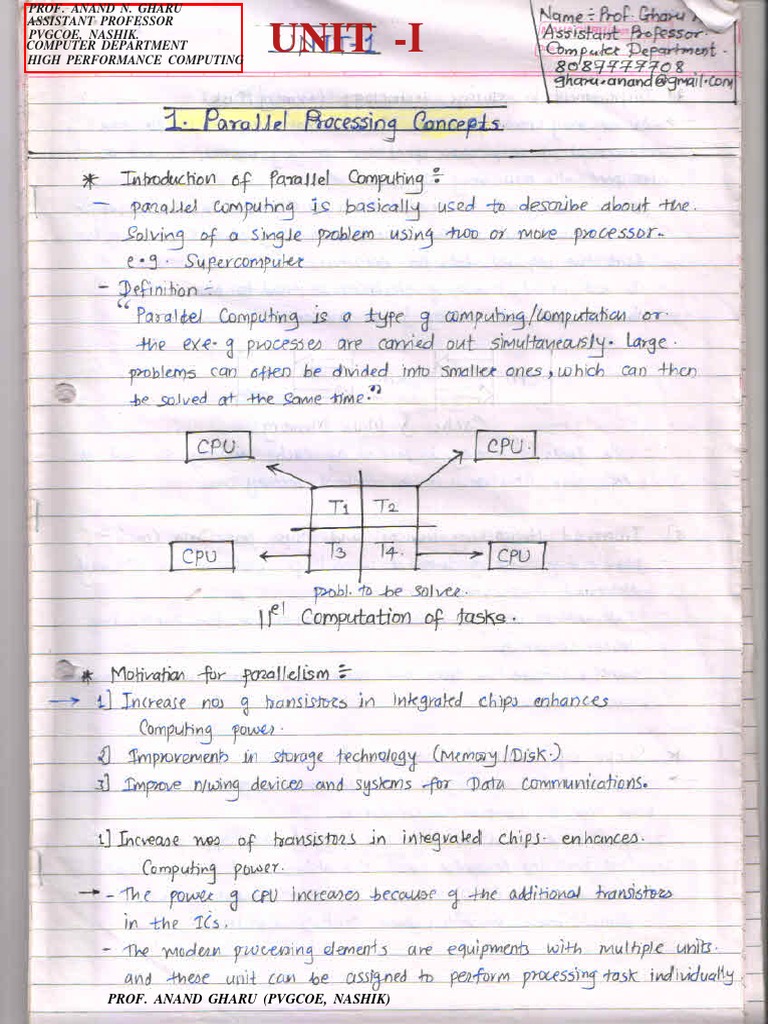 Final Hpc Unit I Pdf Science And Mathematics Computers