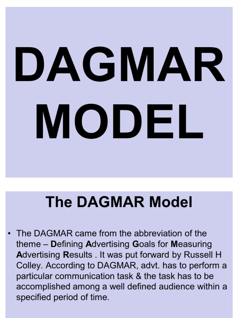 Dagmar Model | Advertising | Target Audience