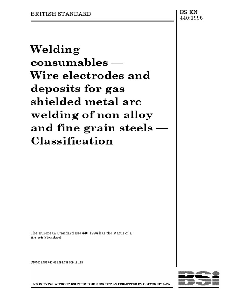 BS-EN-440-wire Electrode PDF | PDF | Welding | Construction