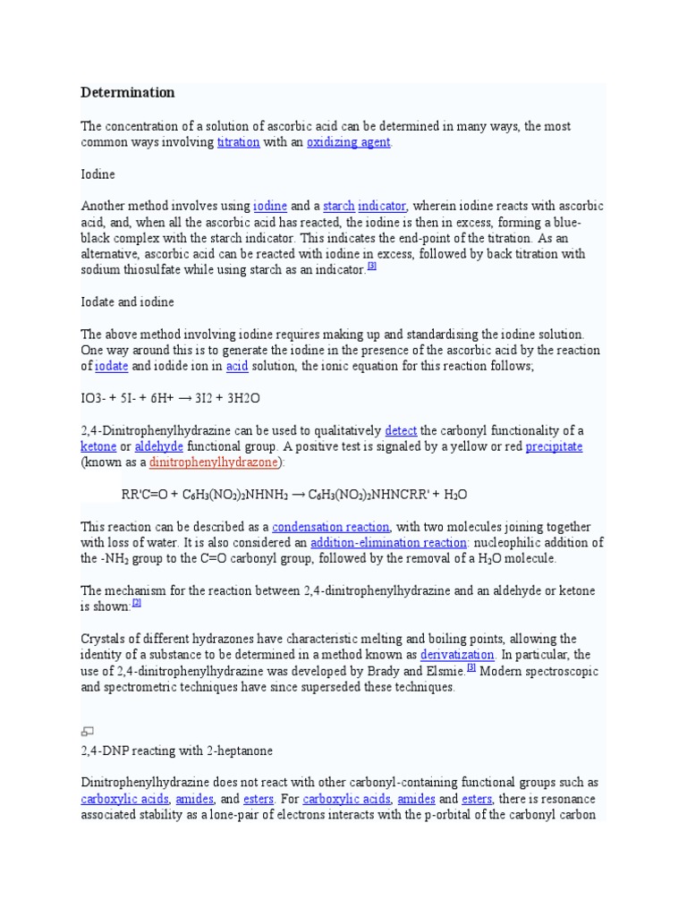 Determination | PDF | Chemical Reactions | Physical Sciences