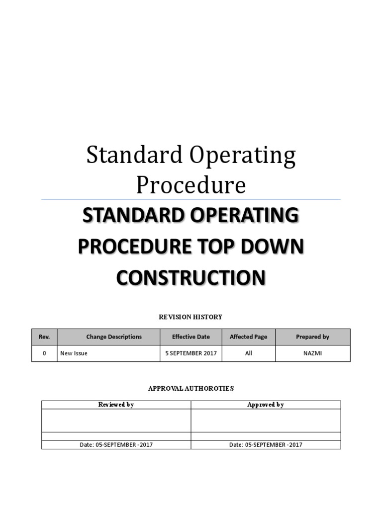 Top Down Construction SOP Guide | PDF | Deep Foundation | Basement