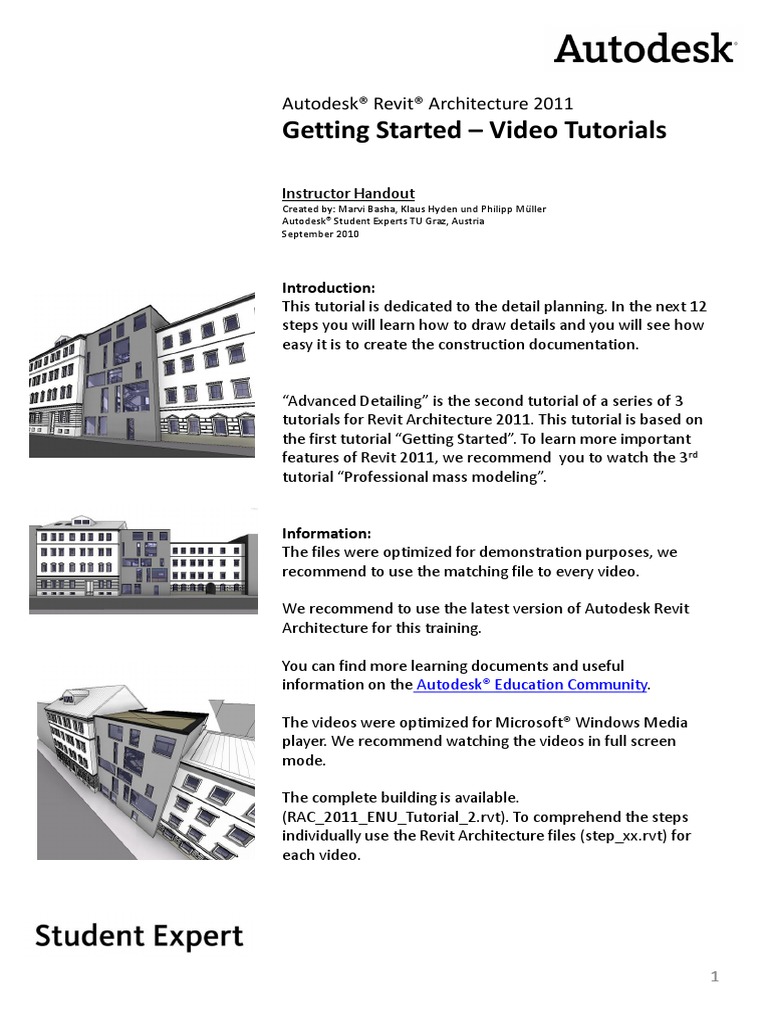 Tutorial 2 Handout | PDF | Autodesk Revit | Wall