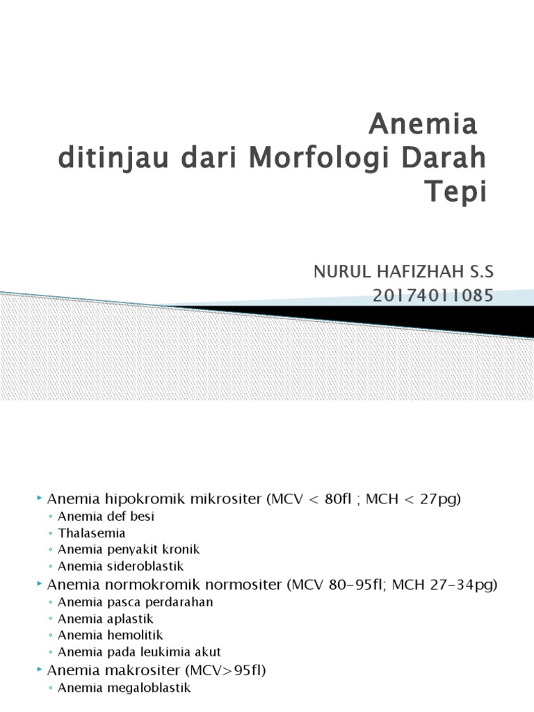 Morfologi Darah Tepi Anemia | PDF