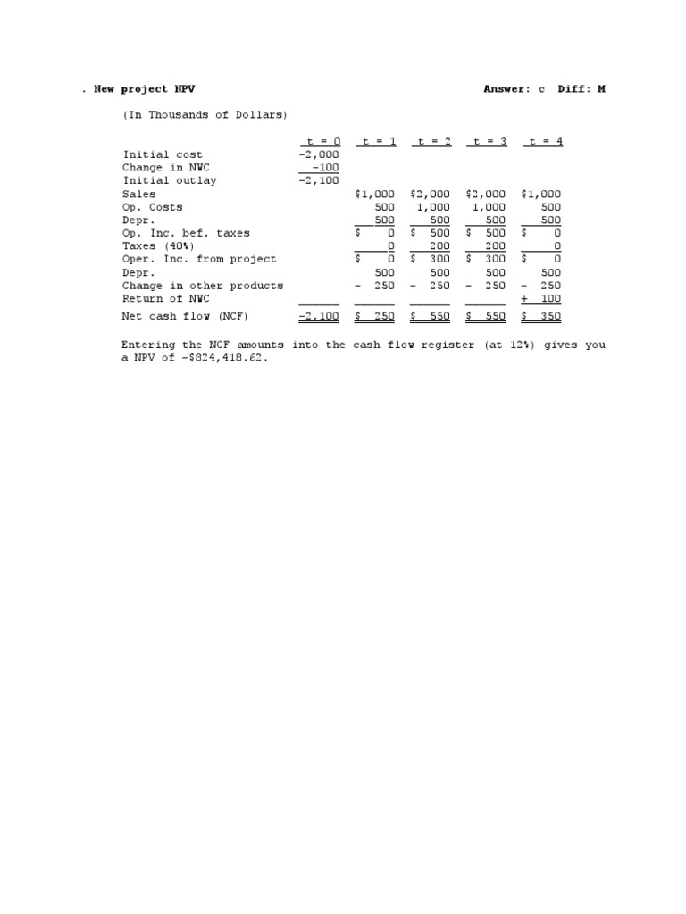 New Project NPV Analysis Report | PDF