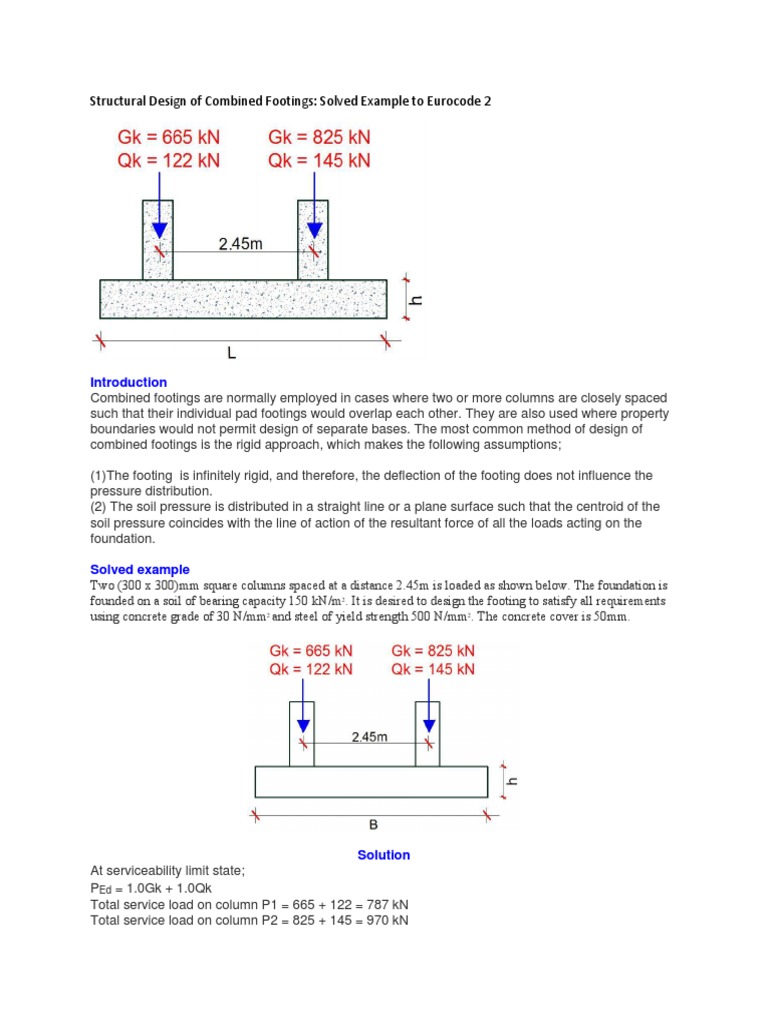 Structural Design of Combined Footings | PDF | Column | Structural Engineering