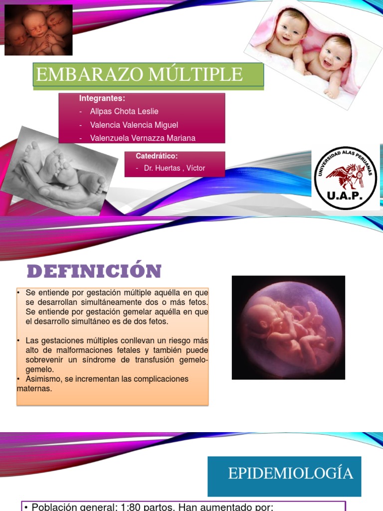 Embarazo Múltiple: Riesgos y Manejo | PDF | Gemelo | Placenta