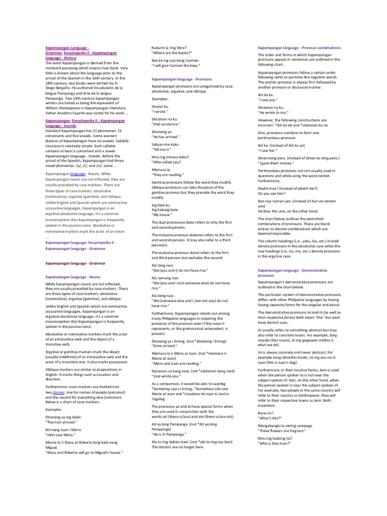 Kapampangan Language | Verb | Semiotics