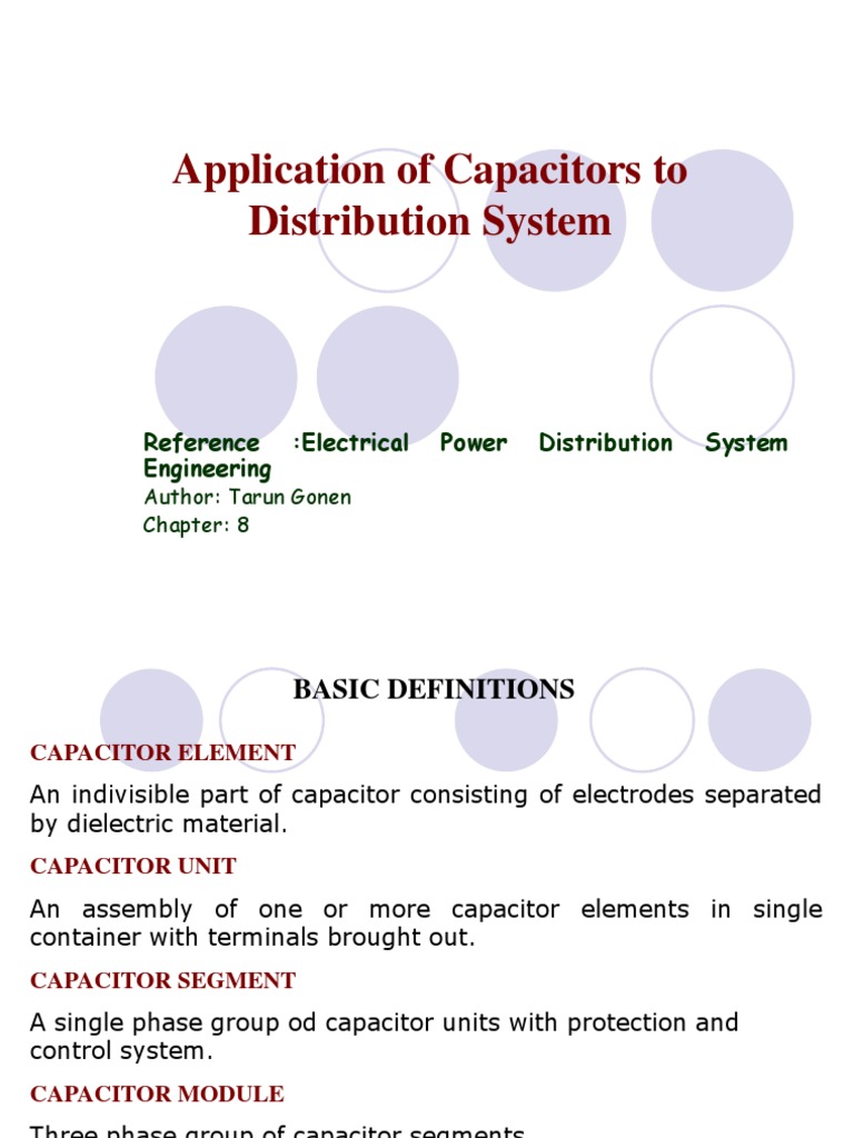 Application of Capacitors | PDF | Capacitor | Electricity