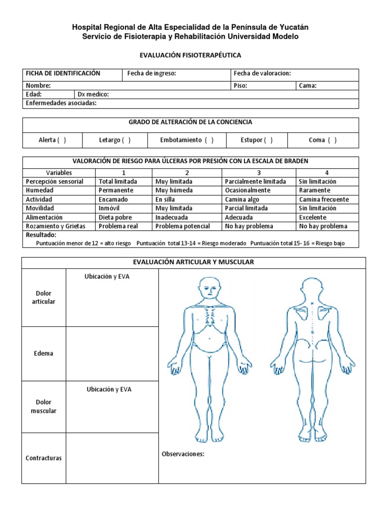 Valoracion Fisioterapia Enfermedades Y Trastornos Humanos Rtt