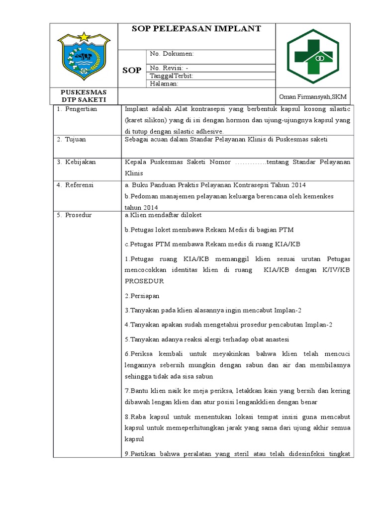 SOP KB Implant | PDF